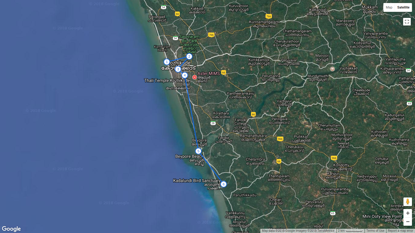 Calicut: One day trip : Namaste! | Gozo cabs journey across India